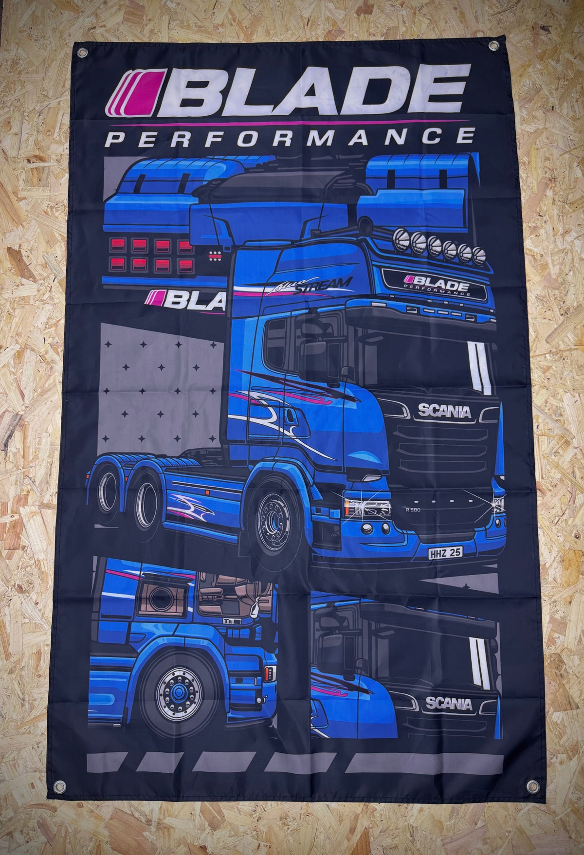 Scania R560 Blue Stream Banner — Blade Performance